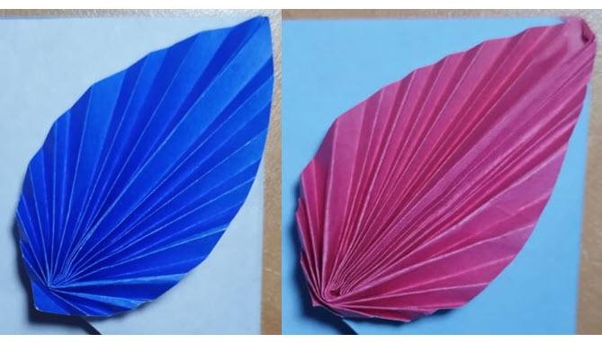 Leaf with stripes - 1728332889 | CFC Origami