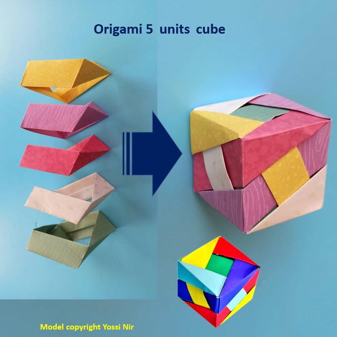 Origami 5 units Cube - 1748834909 | CFC Origami